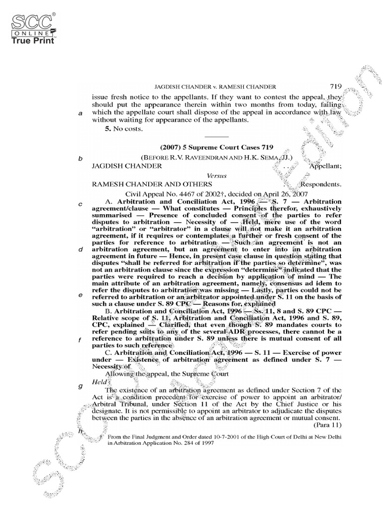 Jagdish Chander V Ramesh Chander | PDF | Supreme Court Of The United ...