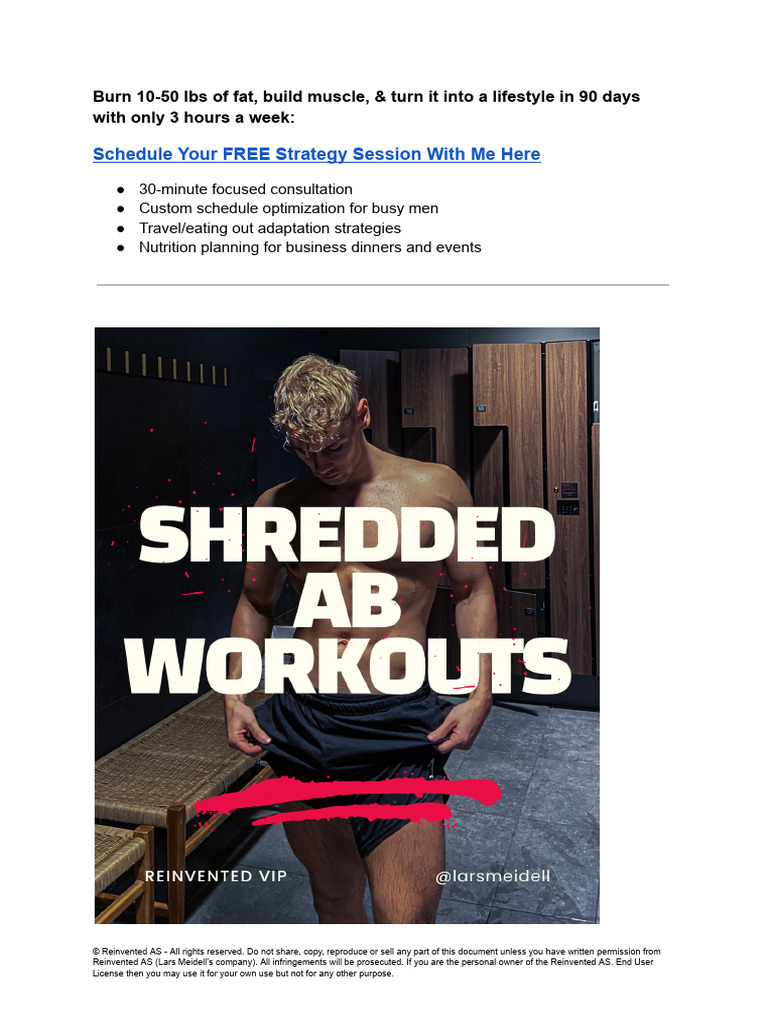 Shredded Ab Workouts for Busy Men | PDF