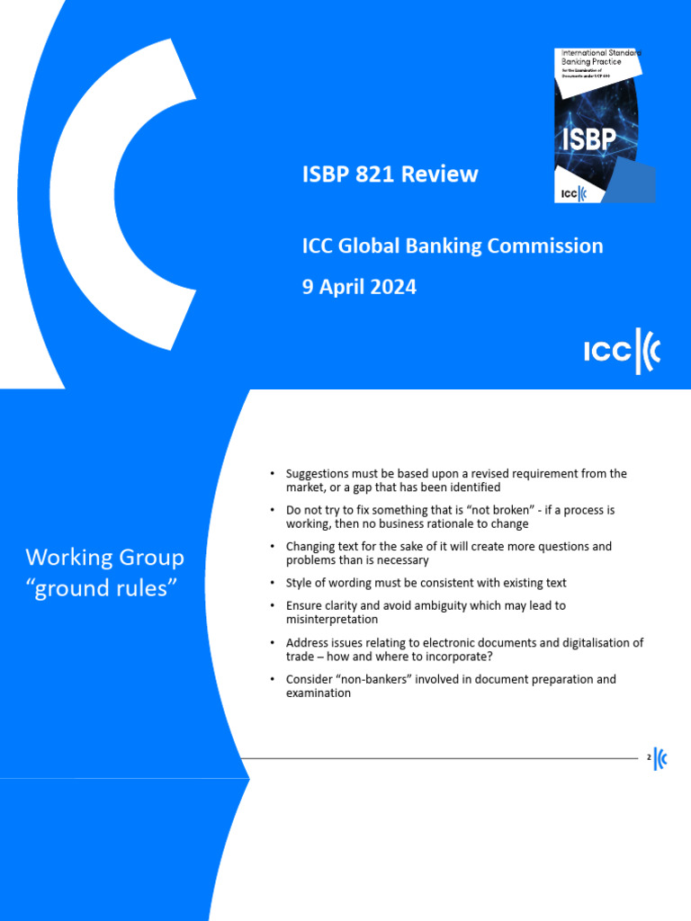 ISBP Proposals 9 April 2024 | PDF | Letter Of Credit