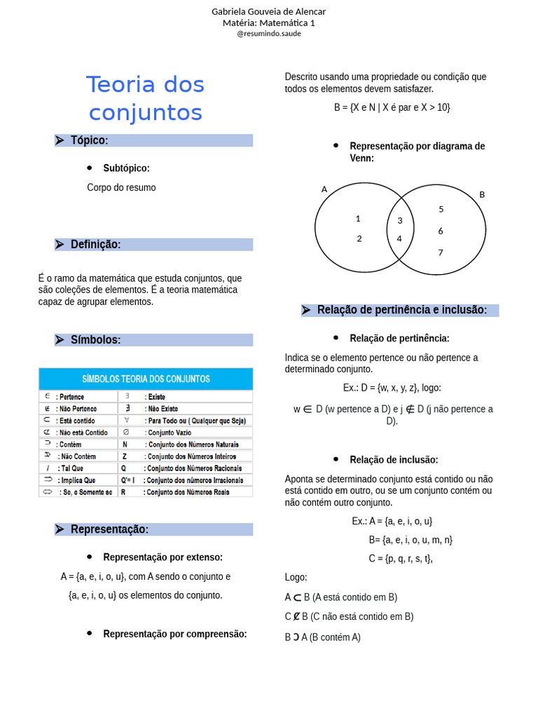 Introdução à Teoria dos Conjuntos | PDF | Conjunto (Matemática ...