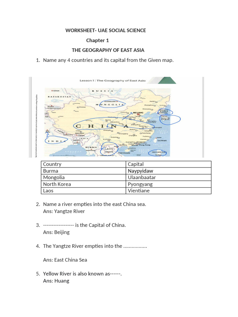 GEOGRAPHY OF EAST ASIA - Notes | PDF | China | World Politics