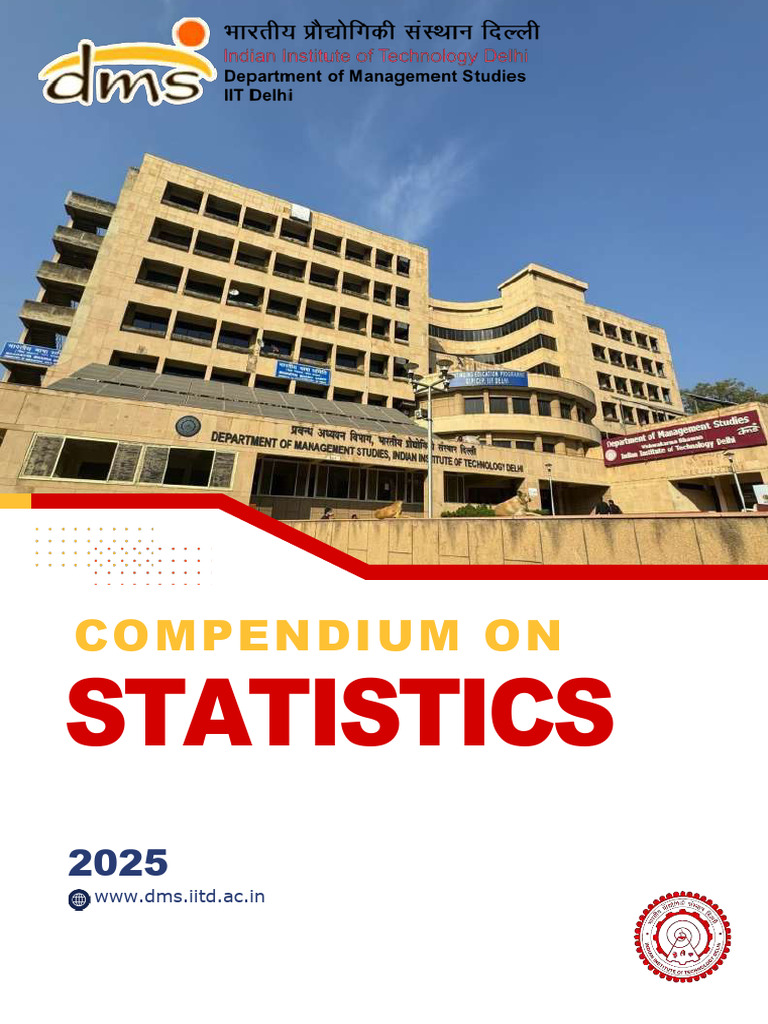 Statistics - Compendium - DMS IIT DELHI - 2025 | PDF | Statistics ...