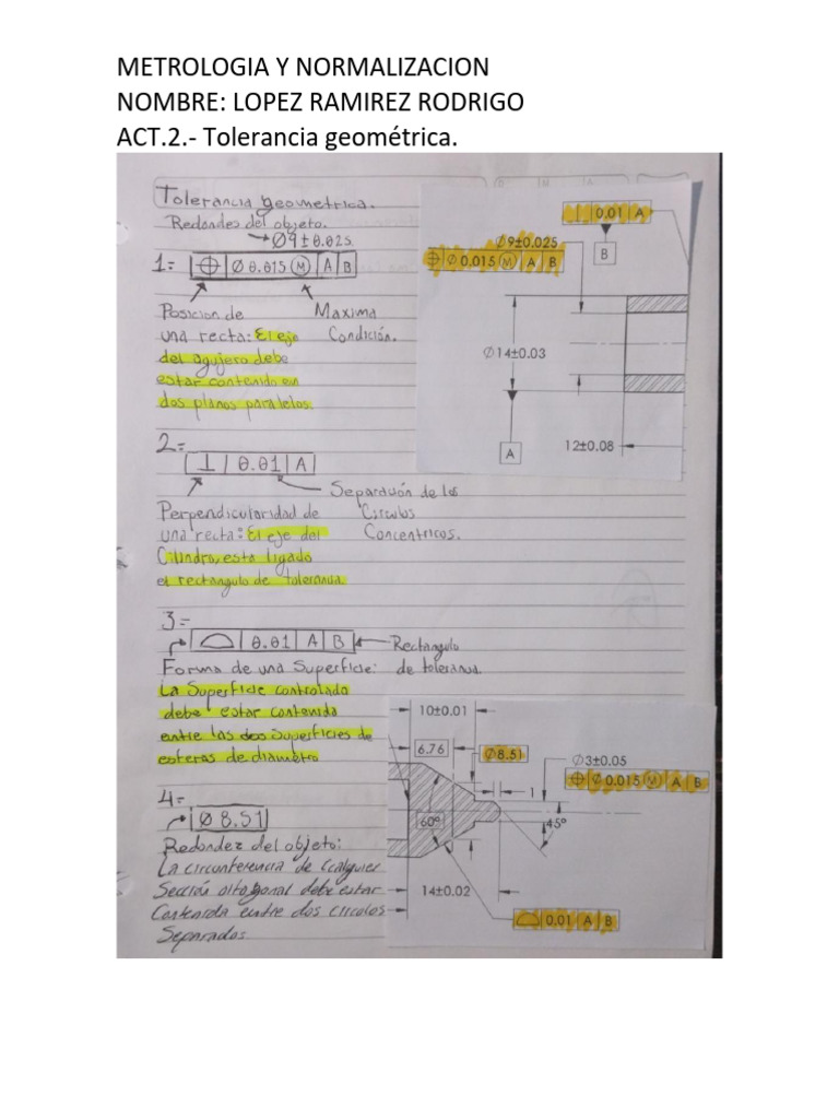 Tolerancia Geométrica en Metrología | PDF