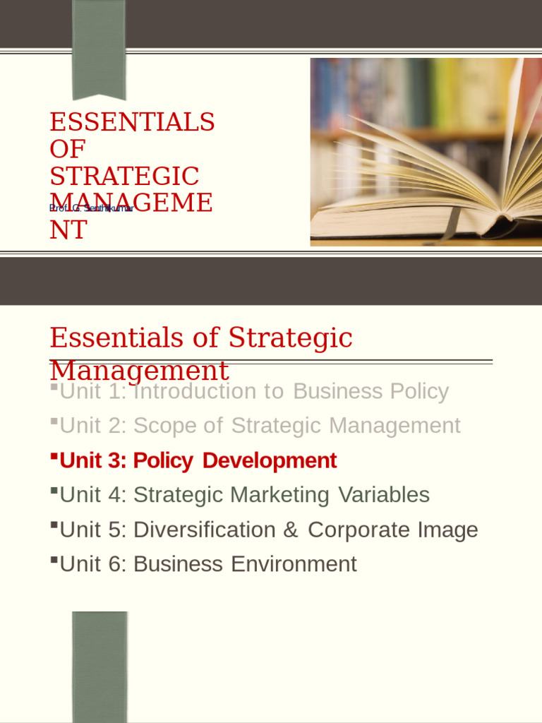 ESM Unit 3 | PDF | Strategic Management | Marketing