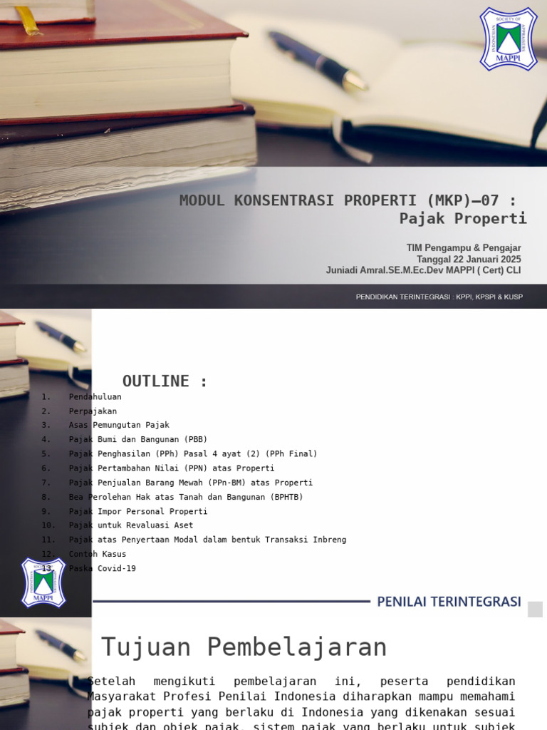 7.MKP-07-Pajak Properti (PDP 1) Tanggal 22 Januari 2025 Update | PDF