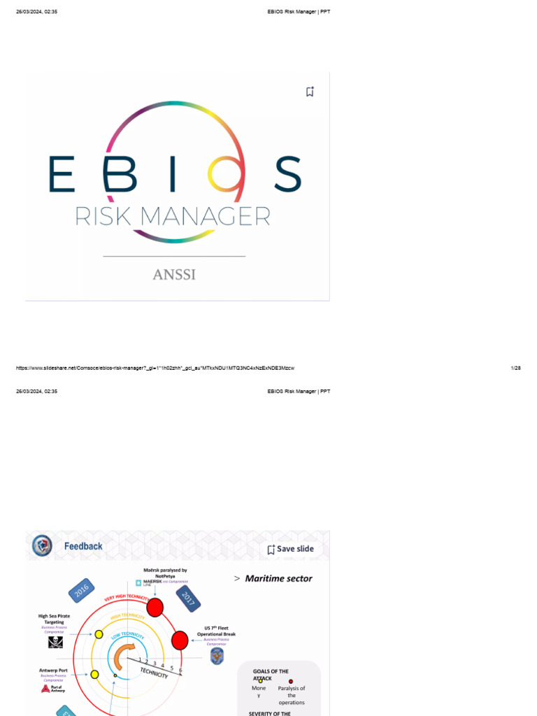 EBIOS Risk Manager Presentation | PDF