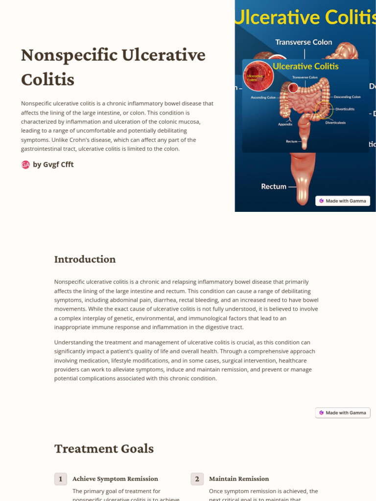 Nonspecific Ulcerative Colitis | PDF | Ulcerative Colitis | Inflammatory Bowel Disease
