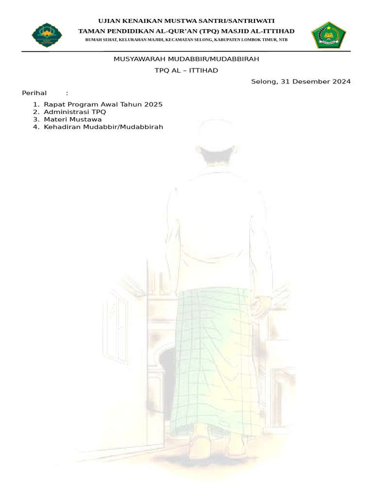 Musyawarah Mudabbir | PDF