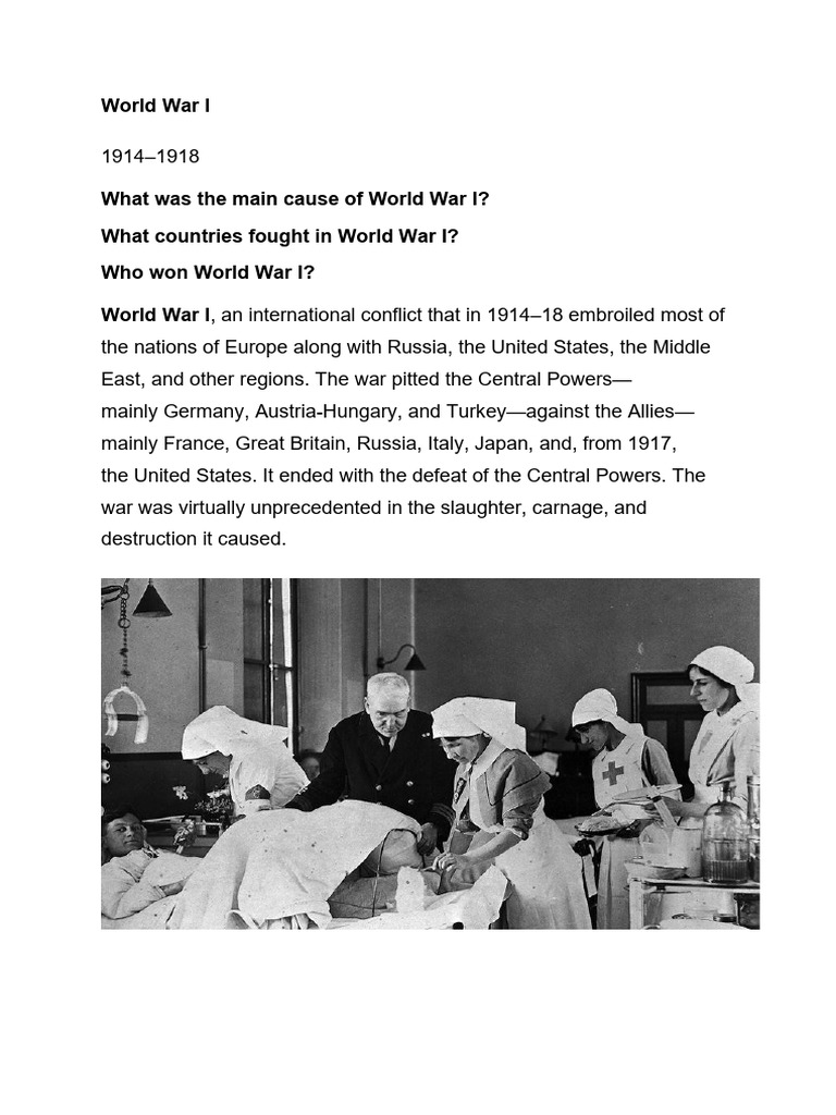 World War I Notes | PDF | Battleship | Austria Hungary