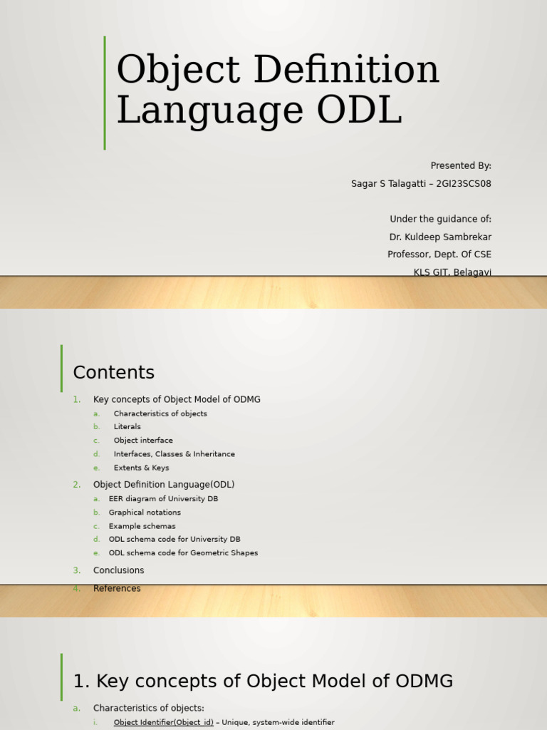 Object Definition Language ODL | PDF | Class (Computer Programming) | Inheritance (Object ...