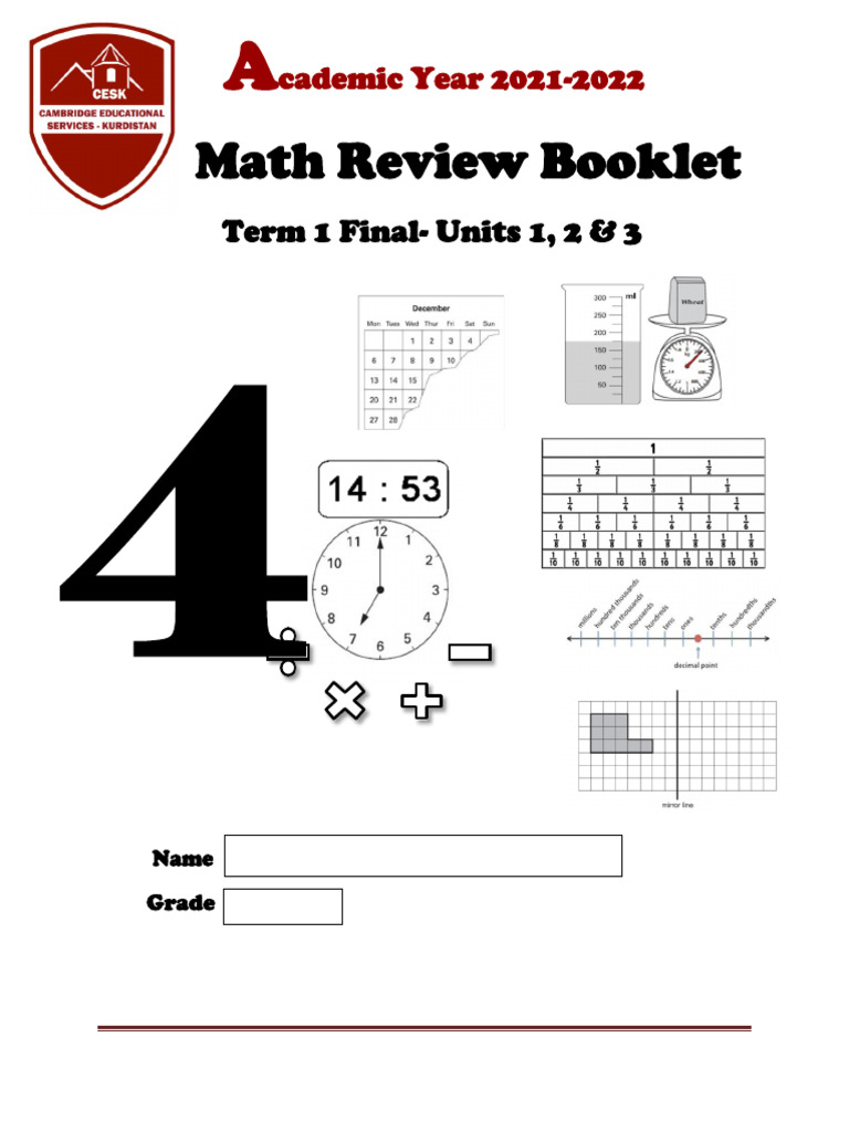 Answer Keys - Stage 4 - Math Review Pack2021-2022 | PDF | Area ...