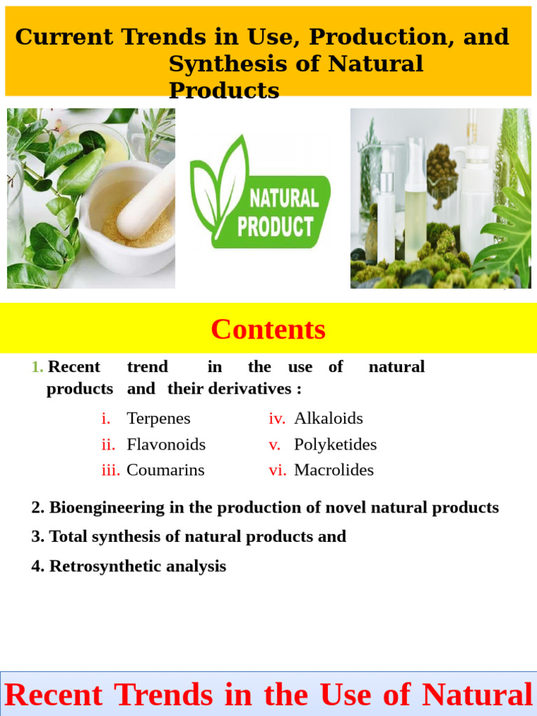 Chapter 02 Current Trends in Use, Production & Synthesis of Natural ...