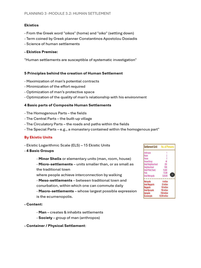 Human Settlement Planning Guide | PDF