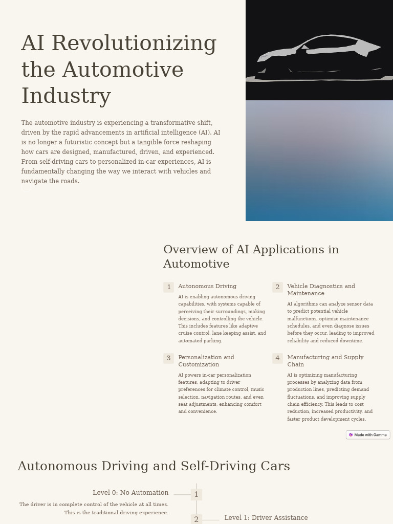 AI Revolutionizing The Automotive Industry | PDF | Artificial ...