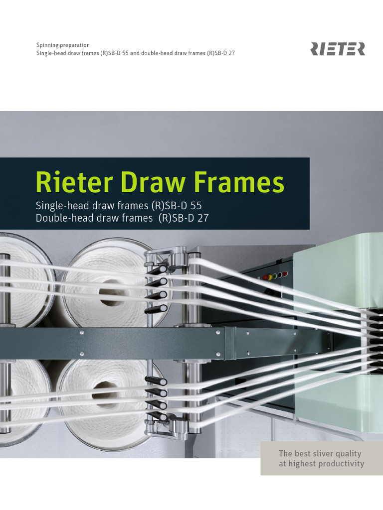 Rieter Draw Frames Brochure 3690 v1 100158 en | PDF | Manufactured Goods