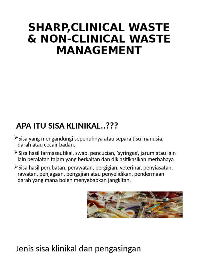 clinical & non clinical waste management (1) | PDF