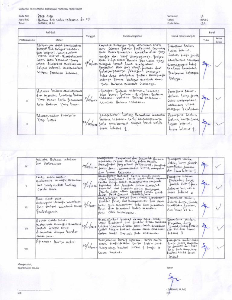 Catatan Pertemuan Tutorial 3.a | PDF