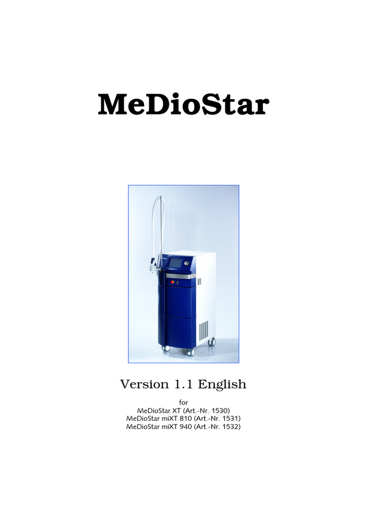 1530 99 0029 - v11 - 1208 MeDioStar Servicemanual E | PDF | Laser | Diode