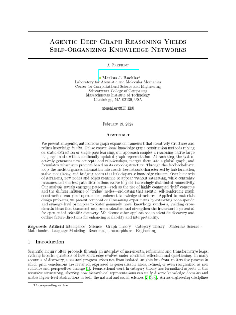 Agentic Deep Graph Reasoning 1739950593 | PDF | Artificial Intelligence | Intelligence (AI ...