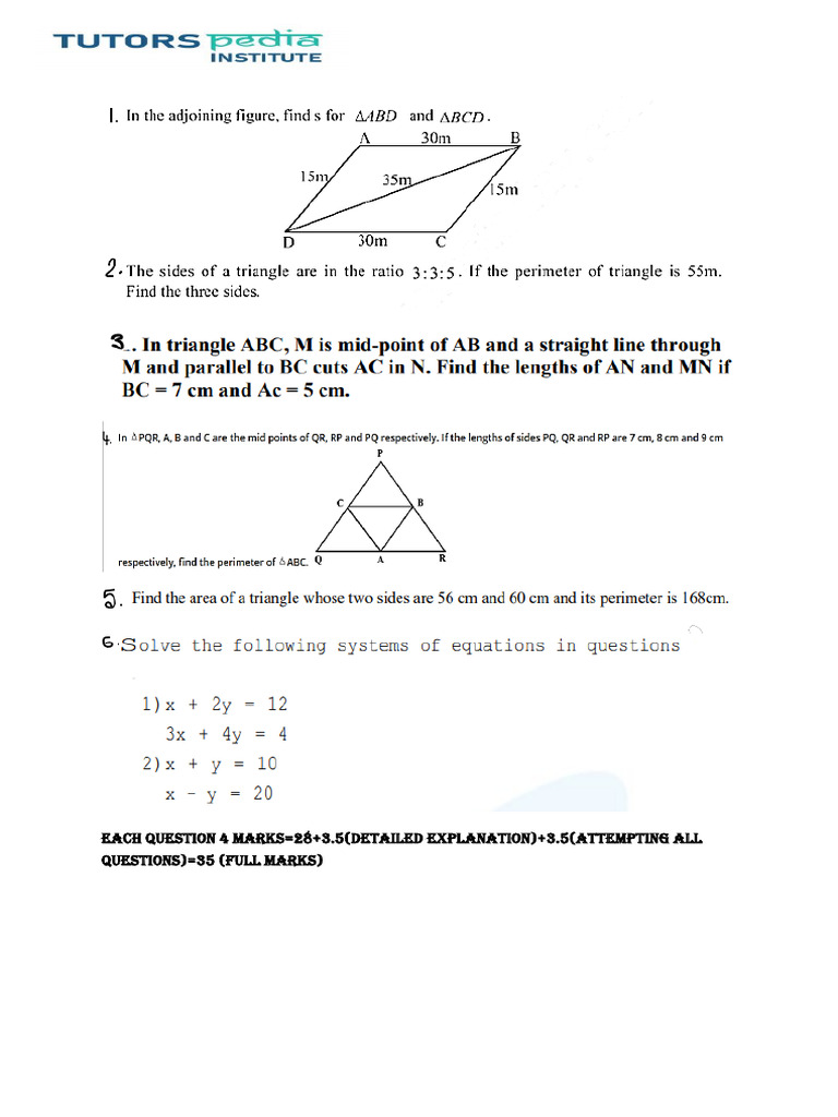PNT Math Scoring Breakdown | PDF