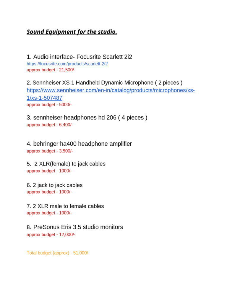 School Studio Quote | PDF