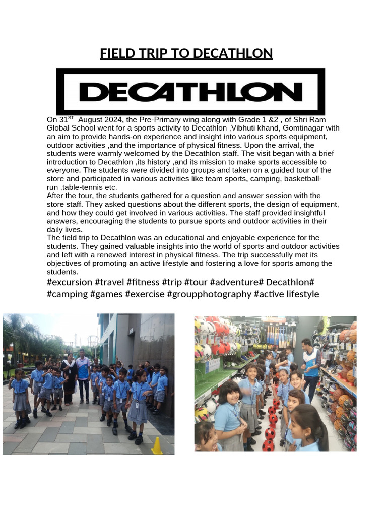 FIELD TRIP TO DECATHLON | PDF