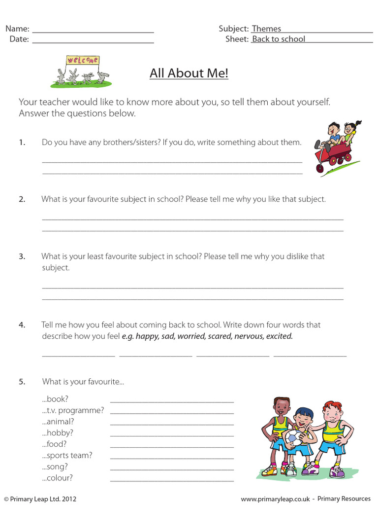 Answer Questions About Me | PDF