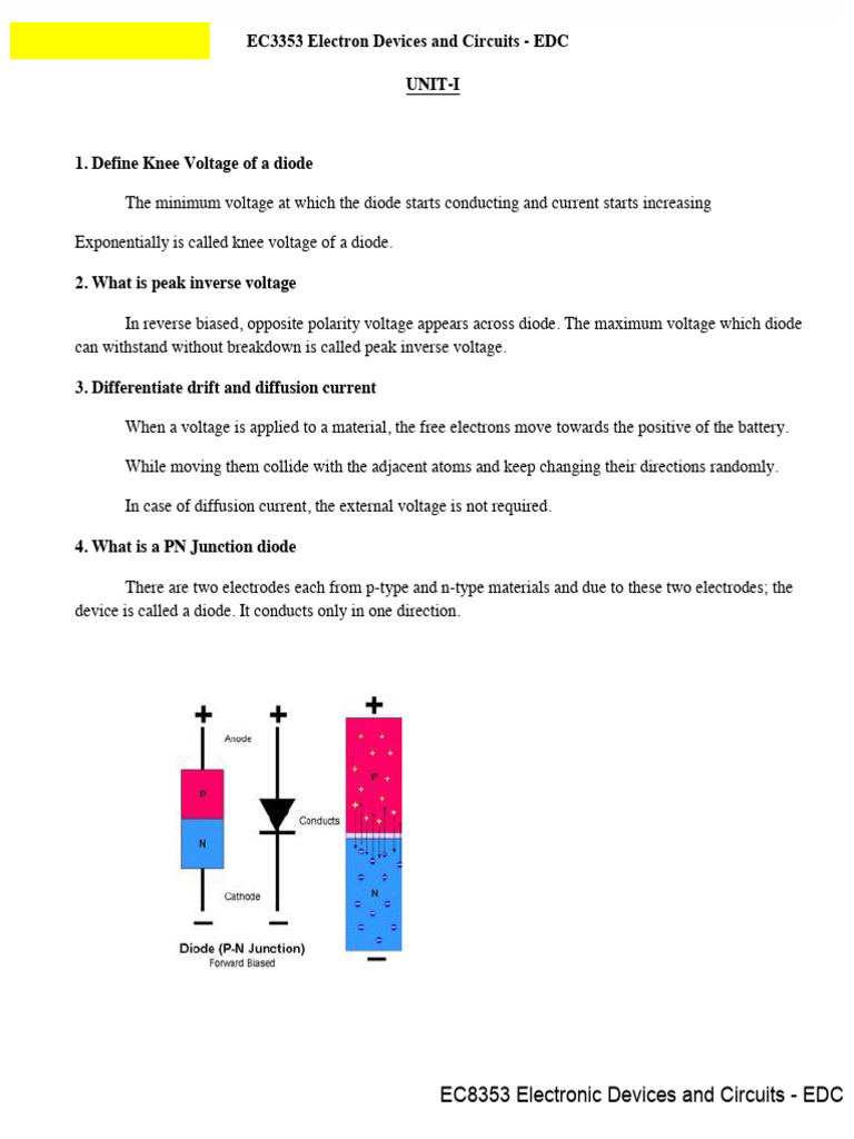 EC3353 QB 02 2MARKS - by LearnEngineering - in | PDF | Field Effect Transistor | Electronic ...