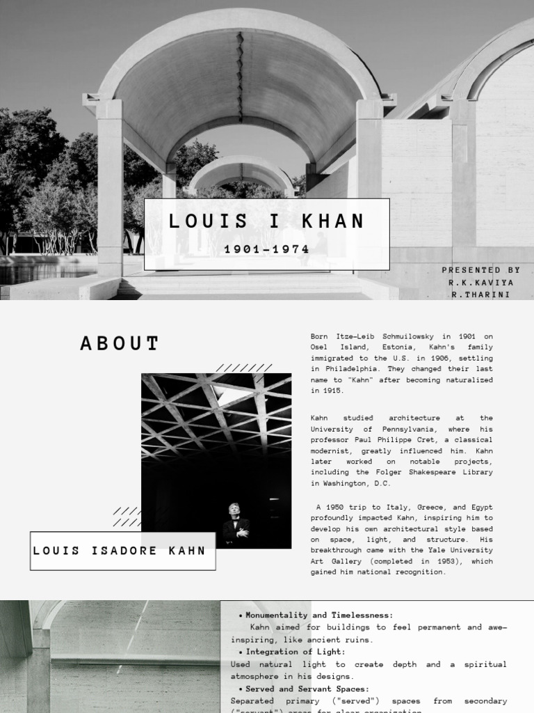 Louis I Khan - 20241029 - 060159 - 0000 | PDF | Architectural Design ...