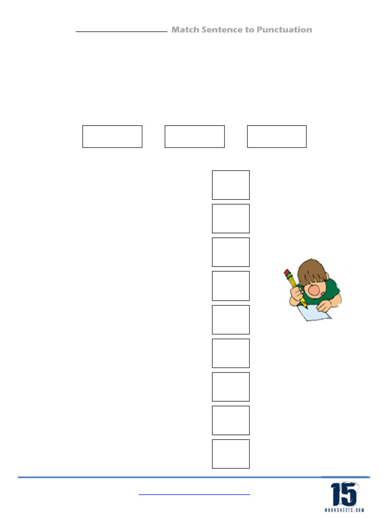 Punctuation Matching Worksheet | PDF