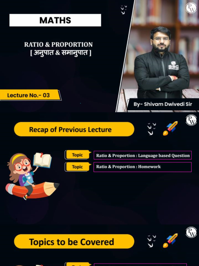 Ratio & Proportion - Lecture 02 | PDF