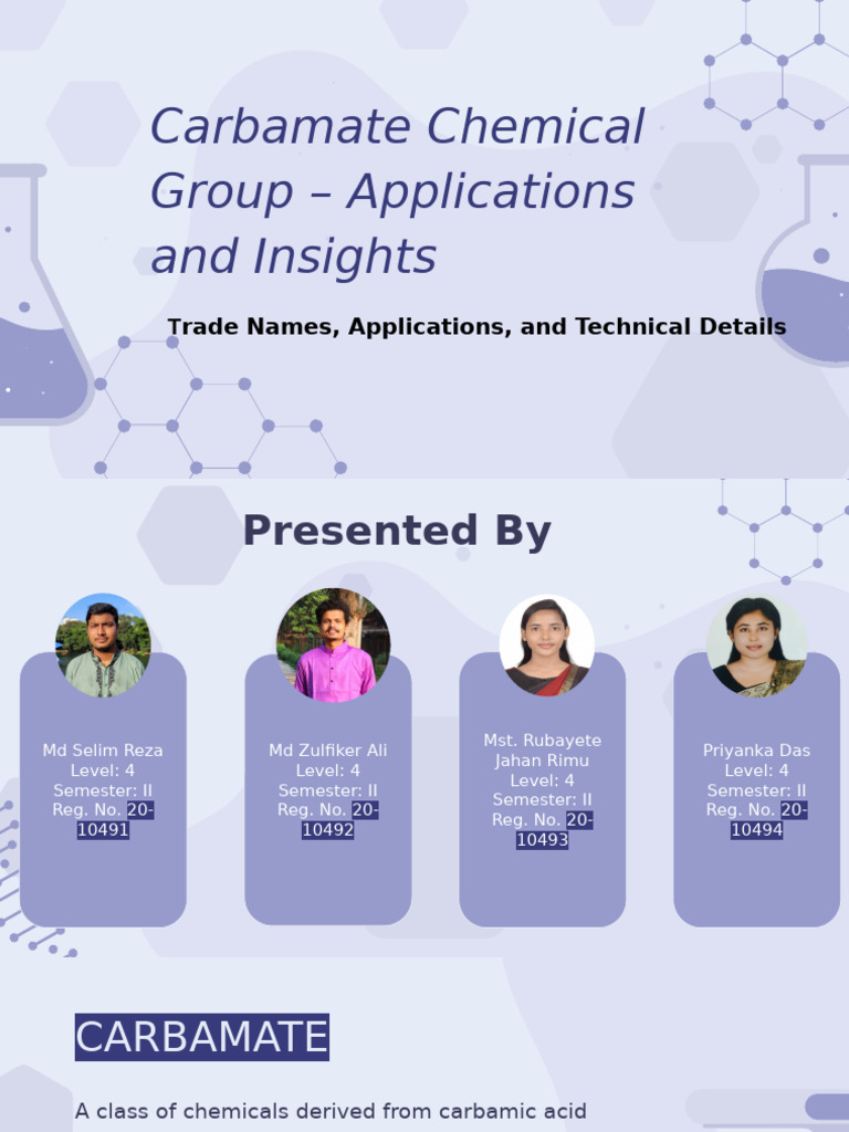 Carbamate Chemical Group - Applications and Insights | PDF | Plants