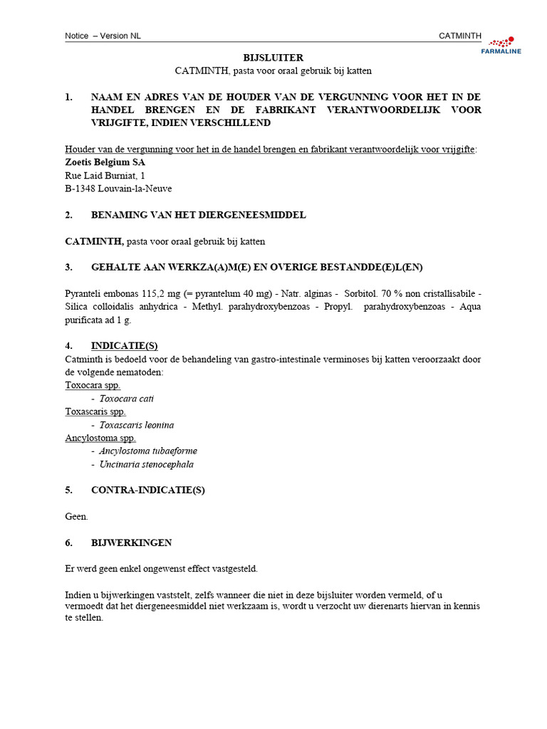 Bijsluiter Catminth | PDF