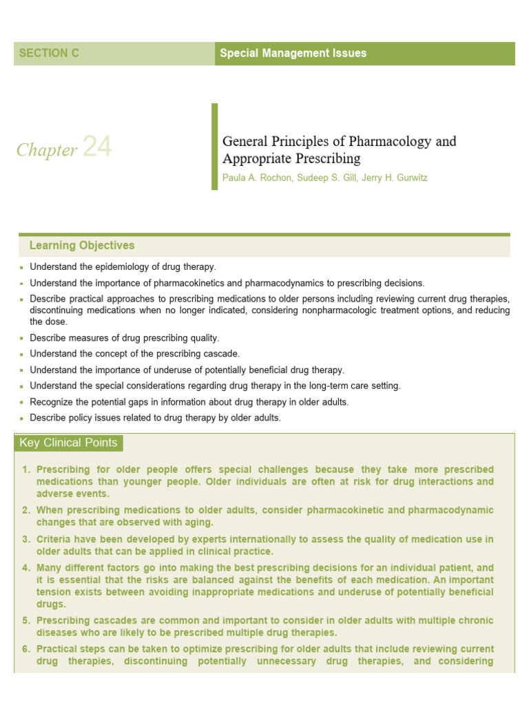 General Principles of Pharmacology and Appropriate Prescribing | PDF | Antipsychotic | Geriatrics