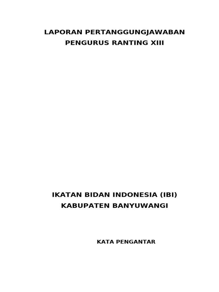 LPJ - IBI RANTING 13 - Tahun 2024 | PDF