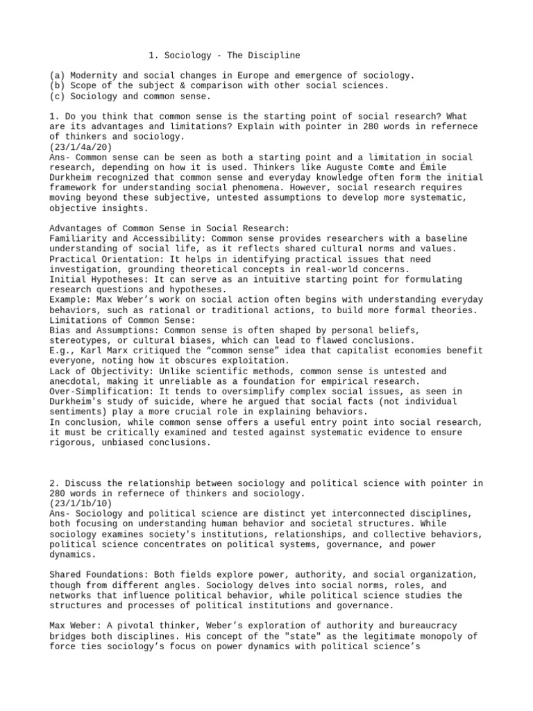 Sociology: Foundations and Distinctions | PDF | Sociology | Social Sciences