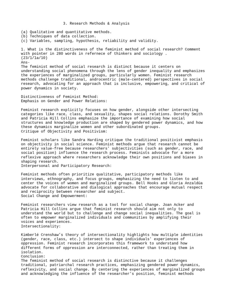 Research Methods & Analysis | PDF | Survey Methodology | Sociology