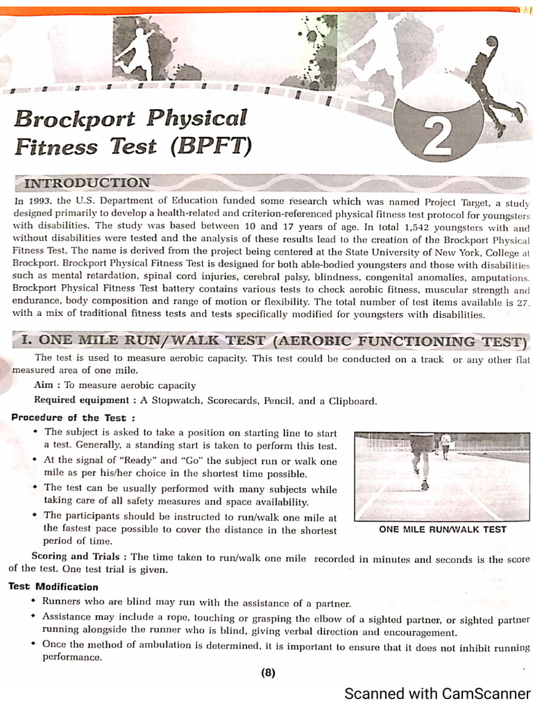 Brockport Physical Fitness Test | PDF