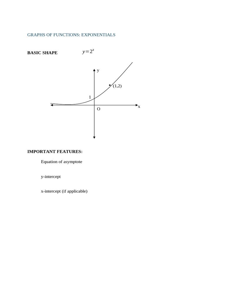 1 Exponentials and Hyperbolas | PDF | Exponential Function | Function ...
