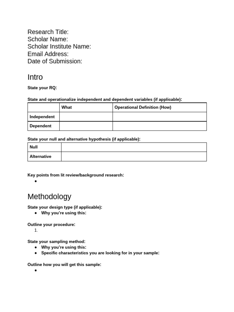 Yrj RP Outline Template | PDF