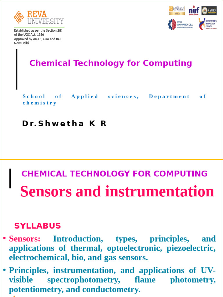 Sensors ppt | PDF | Biosensor | Sensor