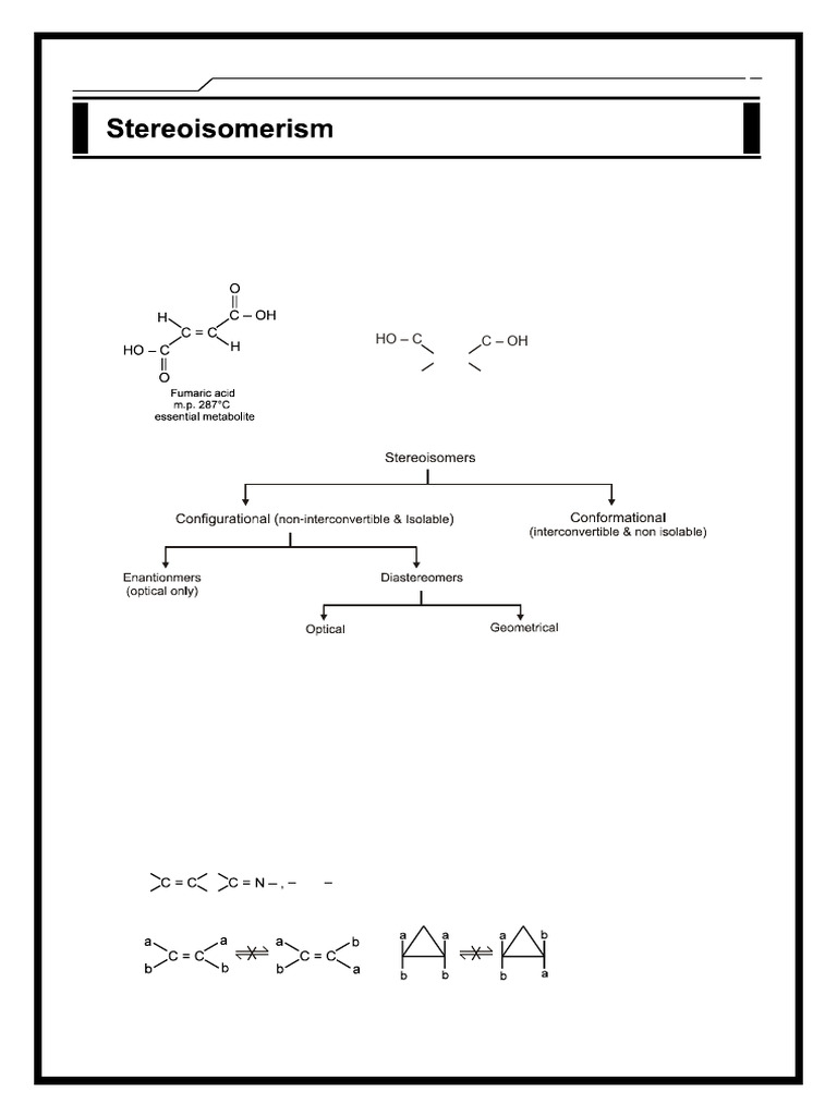 Understanding Stereoisomerism Basics | PDF | Conformational Isomerism ...