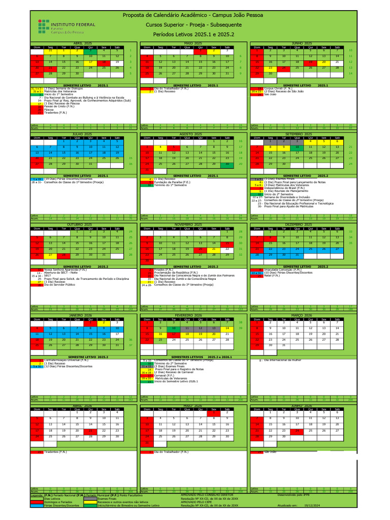 calendario-semestral-2025 | PDF