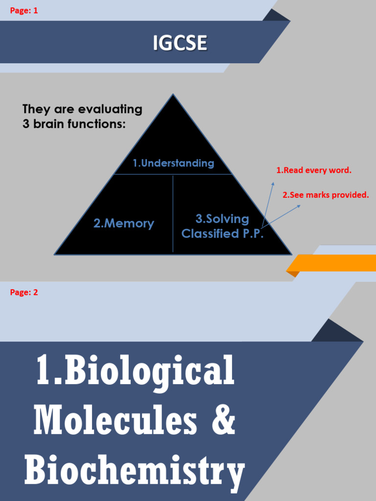 Edexcel Unit 1 Slides For Printing | PDF | Carbohydrates | Macromolecules