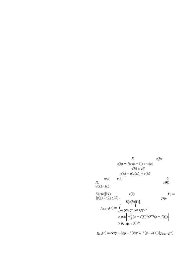 Gaussian Filters For Nonlinear Filtering Problems | PDF | Normal ...