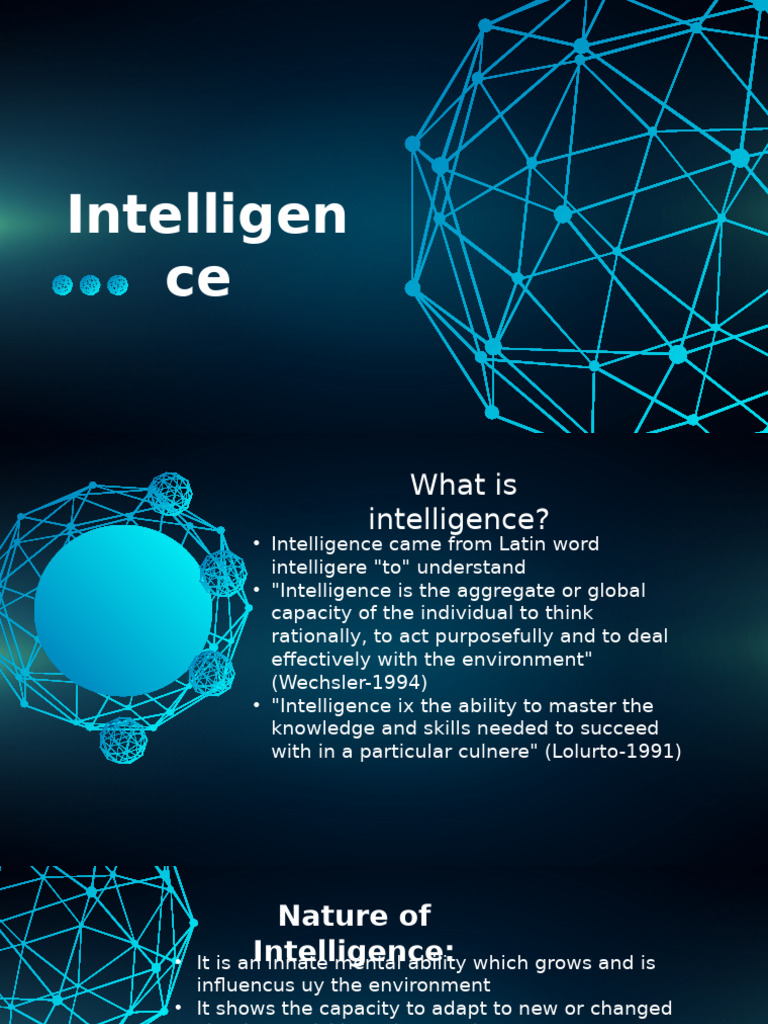 Intellectual Intelligence | PDF | Intelligence | Cognitive Psychology
