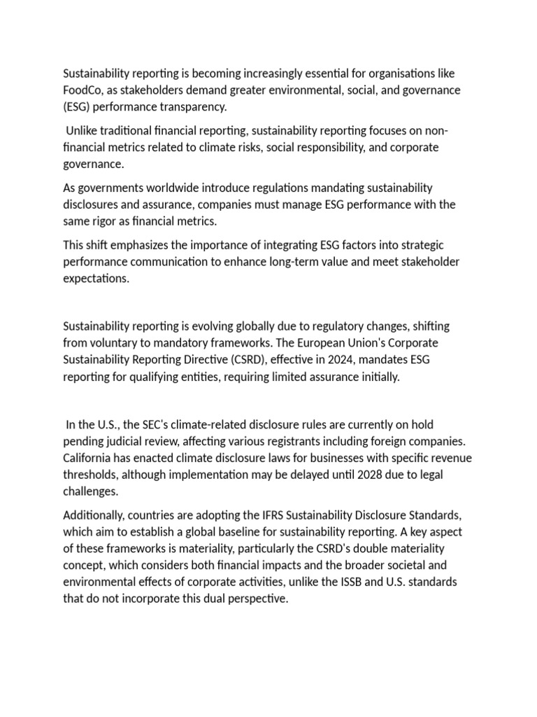 Sustainability reporting is becoming increasingly essential. | PDF ...
