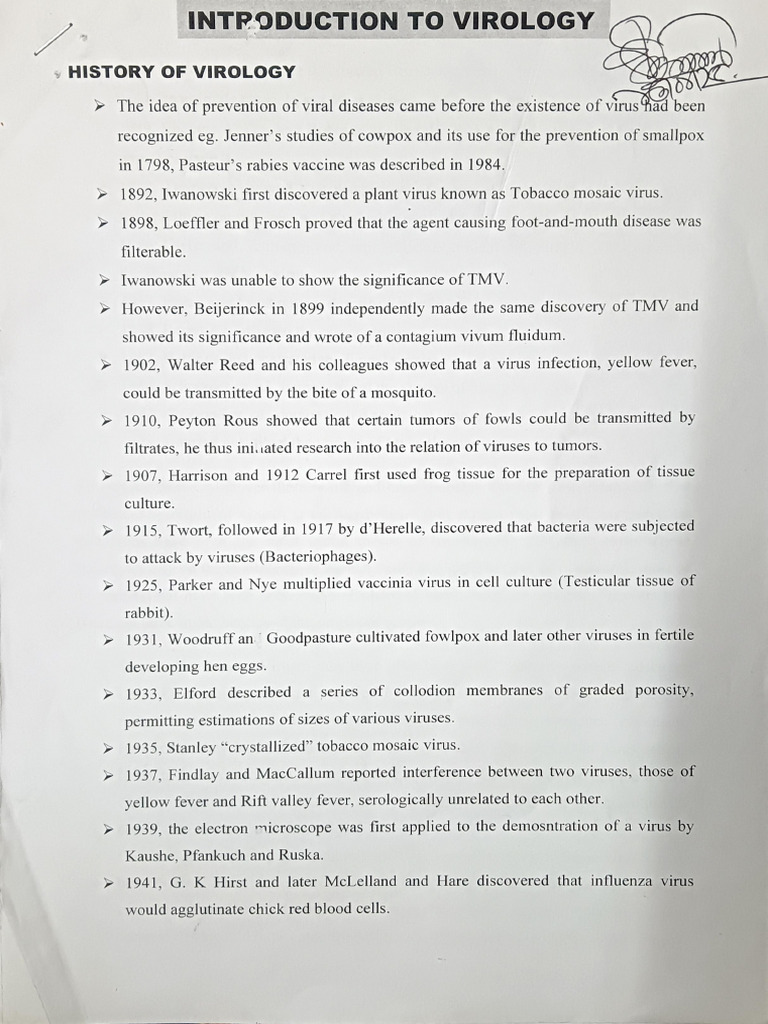 Introduction To VIROLOGY | PDF