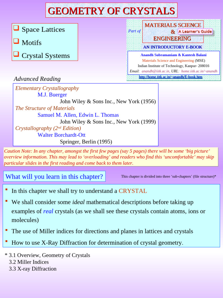 Chapter_3a_Geometry_of_Crystals (2) | PDF | Crystal Structure | Crystal