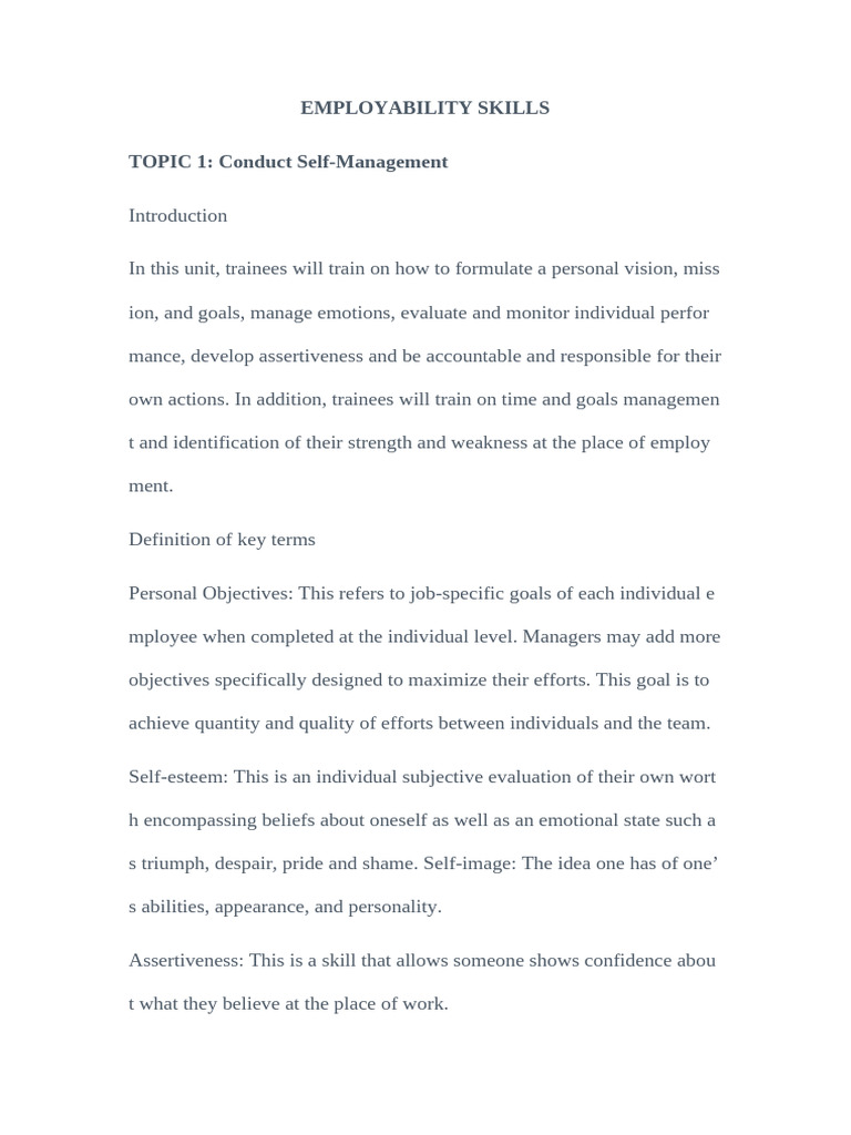 Employability Notes | PDF | Goal | Empathy